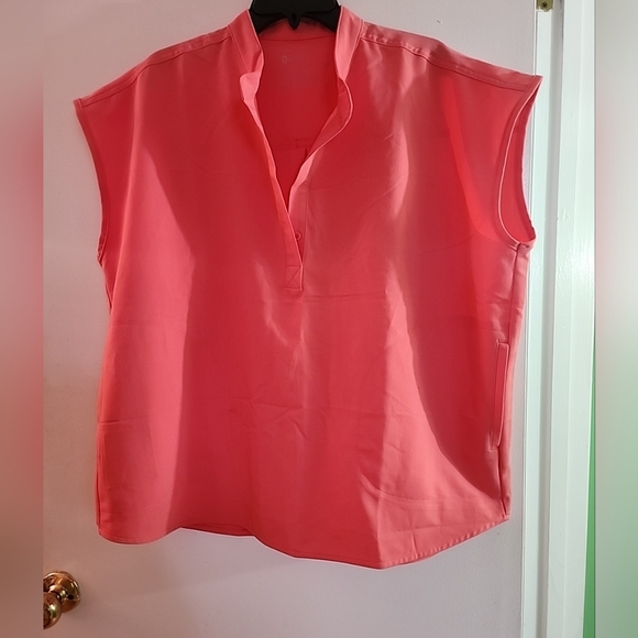 Figs | Tops | Figs Rafaela Hot Coral Srrub Top Womens Top | Poshmark